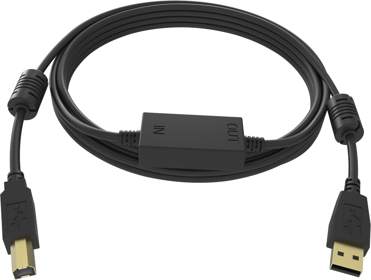 Vision TC 15MUSB+/BL USB cable USB 2.0 15 m USB A USB B Black ...