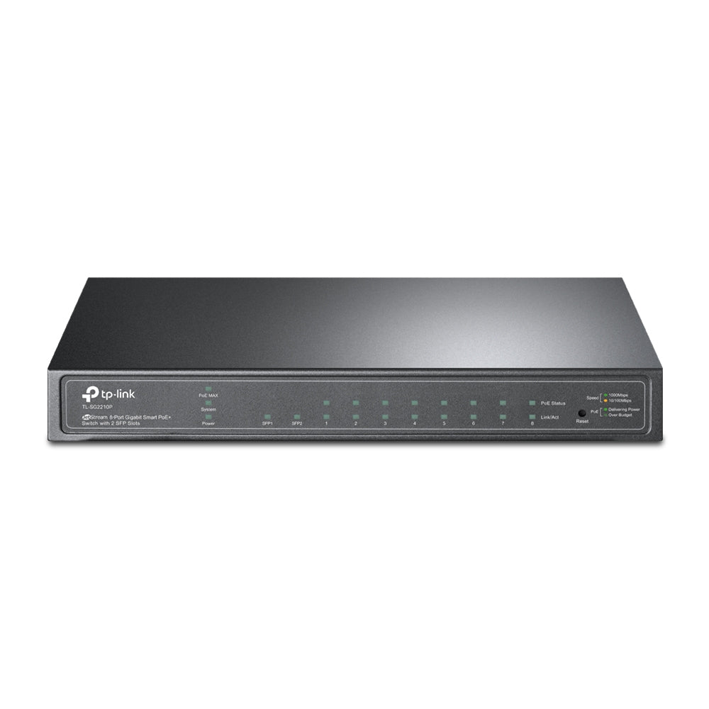 TP-Link JetStream 8-Port Gigabit Smart PoE+ Switch with 2 SFP Slots ...