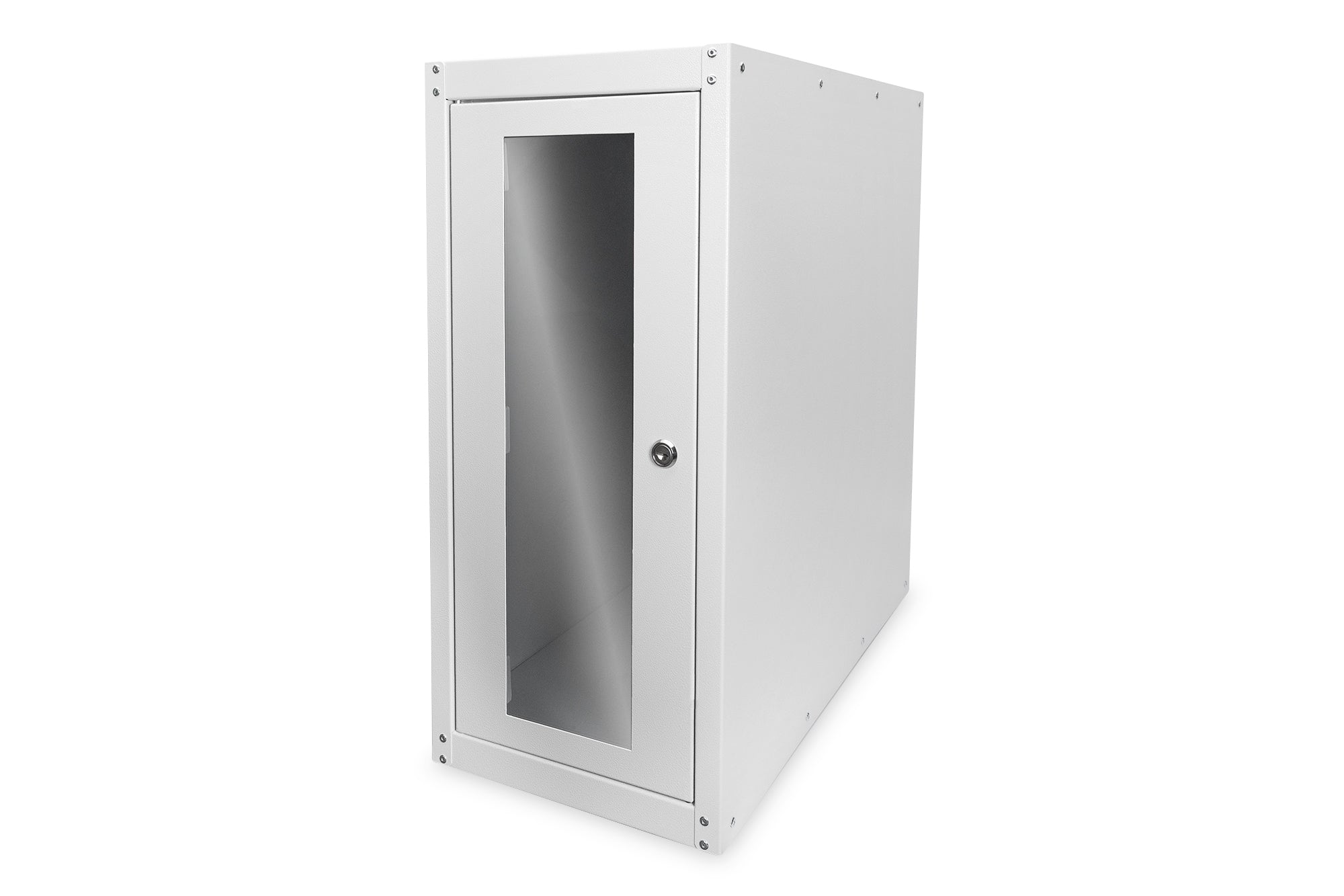 Digitus Computer housing with glass door, rolling, lockable, with vent ...